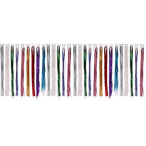 LALAFINA 28 Pcs Hair Extensions Hair Accessories Hair Decorations Color Wigs Hair Accessory for Girls Colorful Hair Tinsel Salon Hair Glittery Strands Hair Tinsel Strands