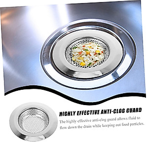 2pcs Sink Filter Bath Tub Hair Catcher Bath Sink Shower Clog Cover Kitchen Sink Draining Basket Kitchen Sink Drain Basket Toilet Sink Stainless Steel Filter Screen Broadside