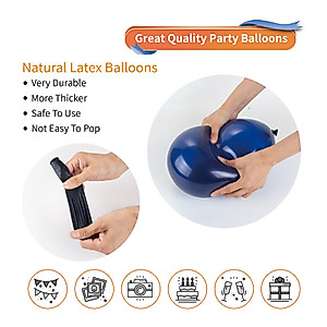 Royal Blue Balloons,150pcs 5inch Dark Blue Latex Balloons for Balloon Garland Arch Party Decorations, Like Birthday, Wedding, Baby Shower, Gender Reveal Decoration(2 Ribbons)