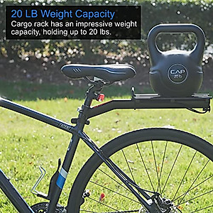 Lumintrail Bike Cargo Rack, Seatpost Mounted Bicycle Luggage Carrier with 20 LBs Weight Capacity for Trunk Bags and Quick Release Handle, High Angle for Extra Tire Clearance