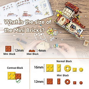 QLT QIAOLETONG Honey Workshop Mini Building Blocks, MOC Creative Building Toys Model Set for 7-9 Years Old Girls Boys, 1242 PCS Simulation Architecture Construction Toy, Gift Idea for Kids Adults