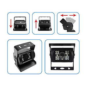 4 Pin Vehicle Backup Camera,Rear View Camera,Car Reversing Camera for RV Camper Truck Pickup Bus Waterproof Shockproof Night Vision Wide View Angle 12V 24V