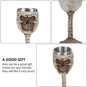 VOSAREA Halloween Skull Wine Goblet Cup Vintage Wine Glass Drinking Cup Water Mug Toasting Cup Kitchen Accessories