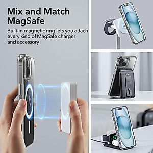 ESR for iPhone 15 Plus Case, Compatible with MagSafe, Military-Grade Protection, Yellowing Resistant, Scratch-Resistant Back, Magnetic Phone Case for iPhone 15 Plus, Classic Series, Clear