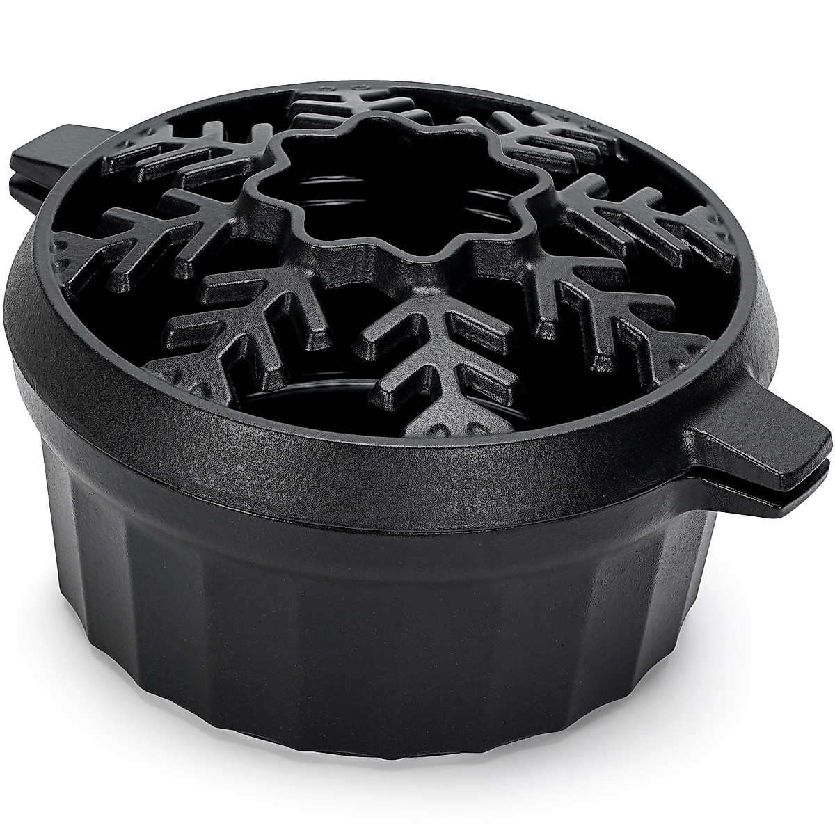 WILLOW WEAVE Cast Iron Wood Stove Steamer 2.5 Quart with Large Opening Top - Flake Black