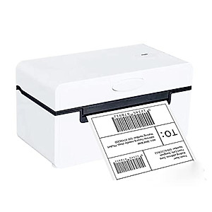 ZSEDP Desktop Thermal Label Printer for 4x6 Shipping Package Label Maker 180mm/s USB BT Thermal Sticker Printer Max.110mm Paper (Color : USB with BT)