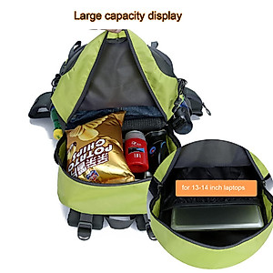 AUGUR Hiking Backpack 40L Lightweight Backpack Fit Camping/Outdoor/Traveling/Weekender/Overnight/Beach/Vacation Water Resistant Daypacks for Women Men (Orange)