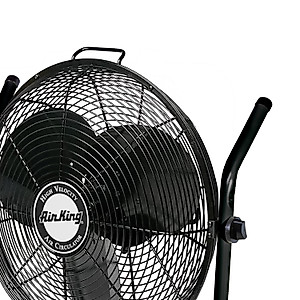 Air King 9219 18-Inch Industrial Grade High Velocity Roll-About Stand with Fan,Black