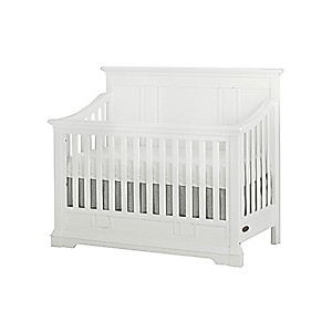 Evolur Parker 5 in 1 Convertible Crib, Winter White