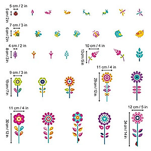 decalmile Garden Flower Wall Corner Decals Butterfly Floral Baseboard Floral Wall Stickers Baby Nursery Girls Bedroom Classroom Wall Decor