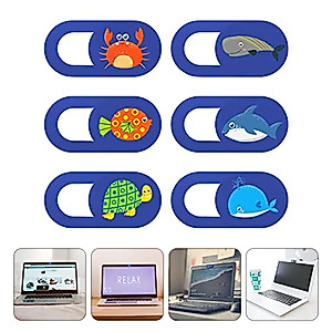 SOLUSTRE Slide Animal Marine Desktop Laptop Security Web Ultra Webcam Beach Style for Adhesive Notebook Blocker Decoration Pattern Cover Sea and Privacy Tablet Your Computer with Camera