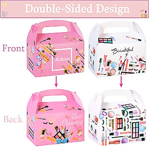 C L cooper life 24pcs Spa Day Makeup Treat Boxes Makeup Party Favor Goodie Gift Boxes for Female Bridal Shower Bachelorette Salon Cosmetics Themed Birthday Party