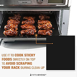 Toaster Oven Air Fryer Reusable Mats Accessories 9 x 11, Silicone Liner, Drip Mat (3pcs) Compatible with Cuisinart, Emeril Lagasse, Gowise, Breville + More, Convection Accessories, Electric Oven Rack