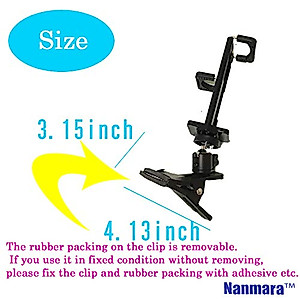 Nanmara Car Mount for iPad Tablet & Smartphone Clip Holder for Sun Visor