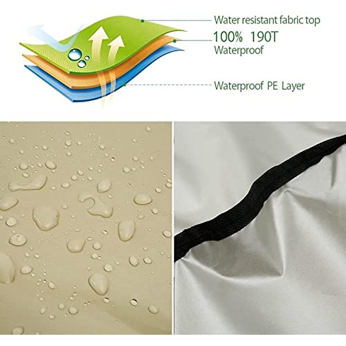 KFJZGZZ Swing Canopy Replacement Porch Top Cover,Universal Garden Swing Seat Canopy Replacement Waterproof 2 & 3 Seater Outdoor Patio Hammock Cover Sun Shelters UV Protection