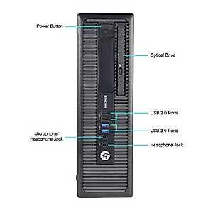 HP ELITEDESK 800 G1 SFF Slim Business Desktop Computer, Intel Core i5 4670 3.40 GHz, 4GB RAM, 500GB HDD, DVD, USB 3.0, Windows 10 Pro 64 Bit (Renewed)