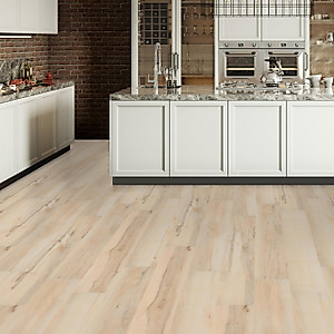 MSI Glendale 7 inch x 48 inch Luxury Vinyl Flooring, Rigid Core Planks, LVT Tile, Click Lock Floating Floor, Waterproof LVT, Wood Grain Finish, CASE, Aged Maple Beige, 19 Square Feet