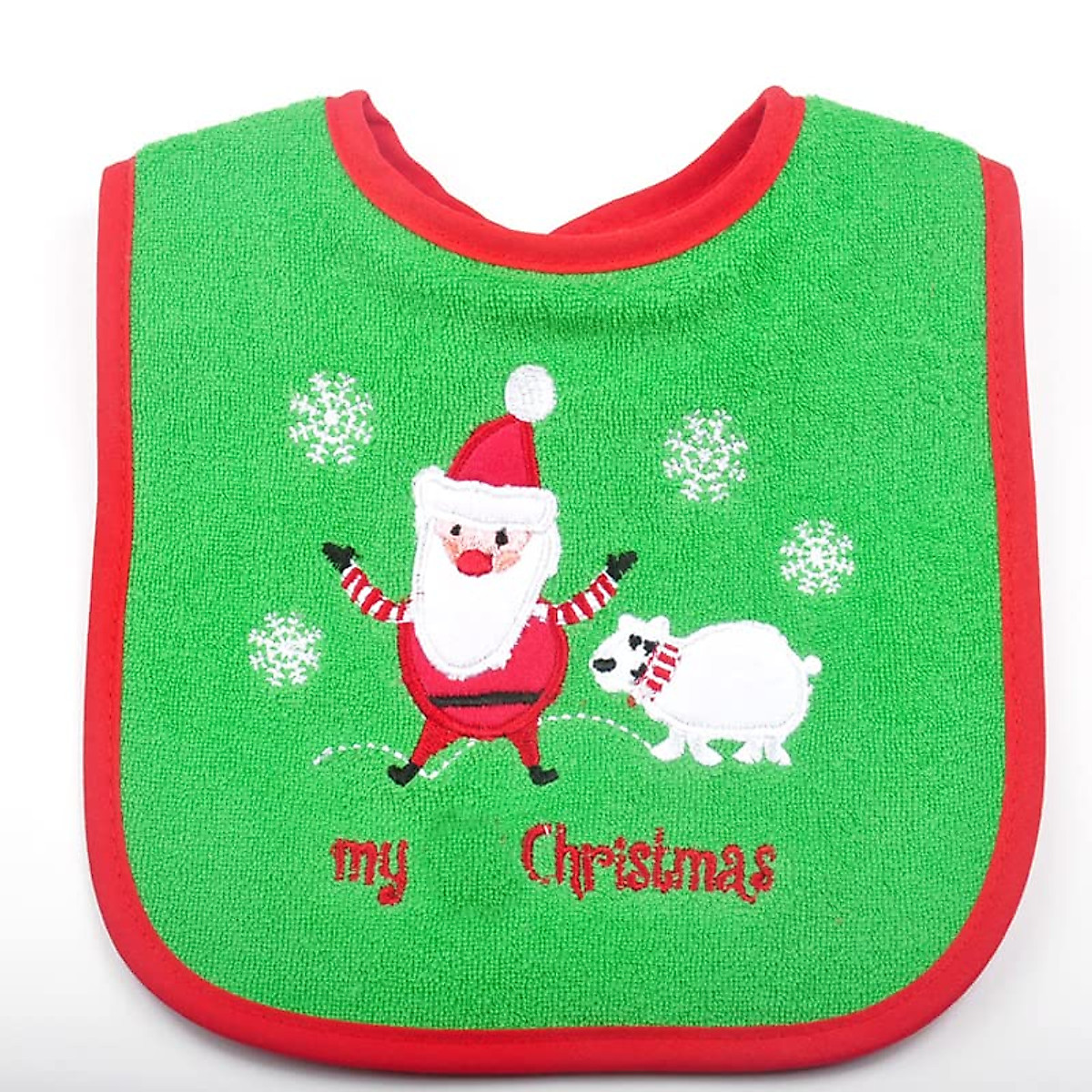 Dream Loom Christmas Baby Bibs 4pcs, First Xmas Baby Gift, for Babies Newborns and Toddler