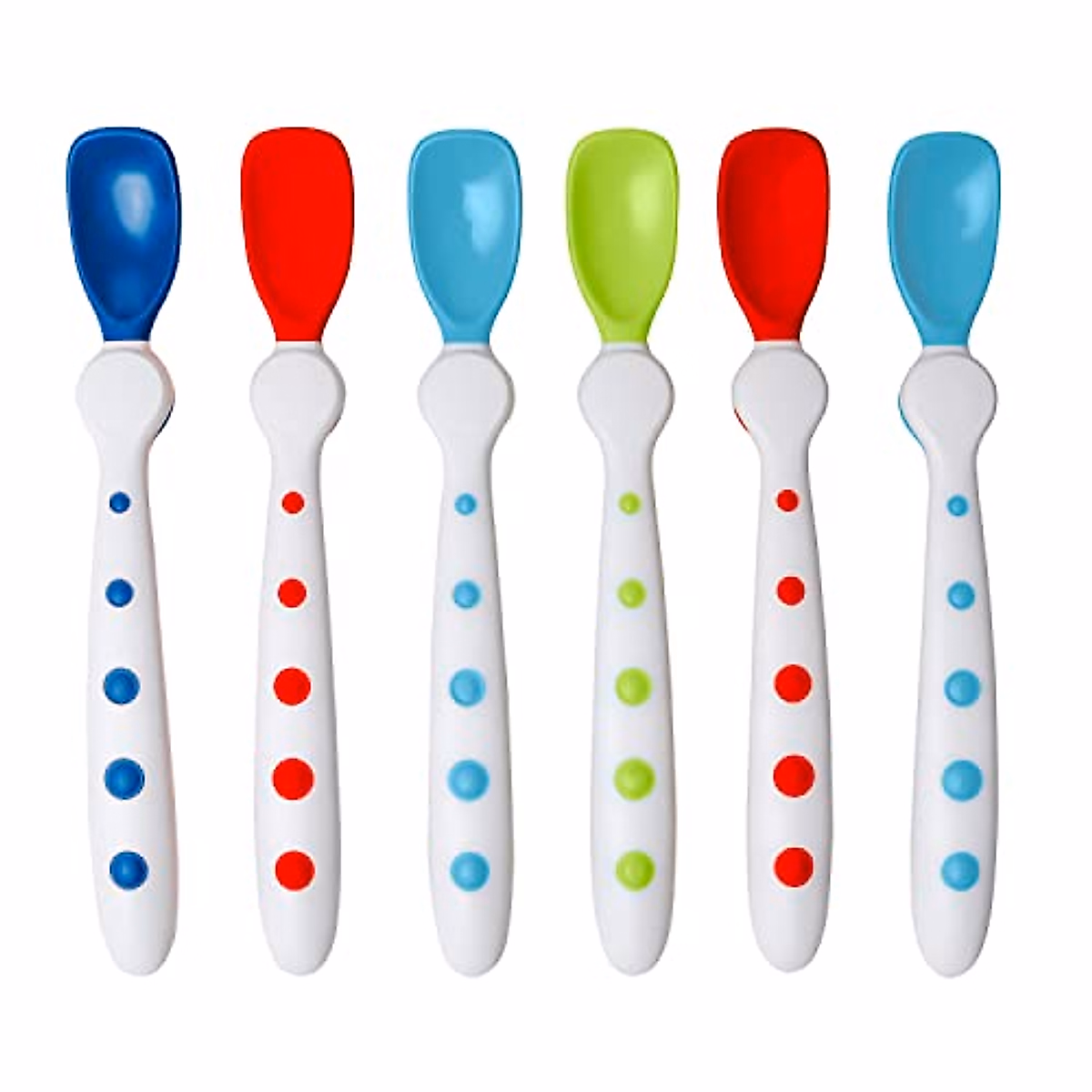 First Essentials by NUK Rest Easy Spoons, Pack of 6 (Color May Vary)