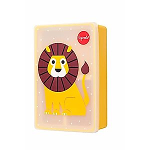 3 Sprouts Silicone Bento Box - Leakproof Lunch Container - Lion