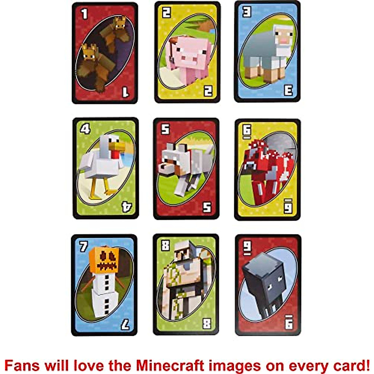 Mattel Games UNO Minecraft Card Game for Family Night with Minecraft-Themed Graphics in a Collectible Tin for 2-10 Players (Amazon Exclusive)