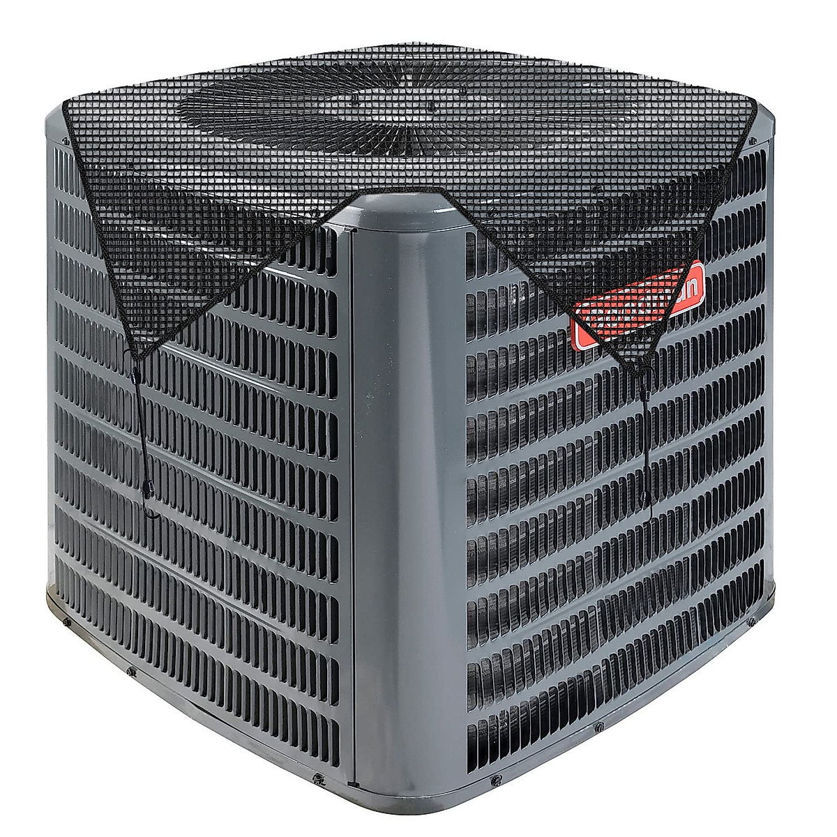 PATIO Outside AC Unit Mesh Cover with Bungee Cords Sturdy Summer Outdoor Air Conditioner Compressor Condenser Top Cover Keep Leaves Debris Out 36''x36''