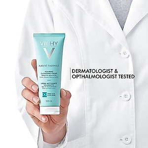 Vichy Pureté Thermale Foaming Cleansing Cream | Foaming Face Wash & Makeup Remover With Purisoft & Vitamin B5 | Sensitive Skin Tested | Cleanses, Removes Makeup & Hydrates | Soap Free | Non-Drying