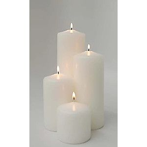 Hanna's Unscented Pillar Candle, 3X9-Inches, White