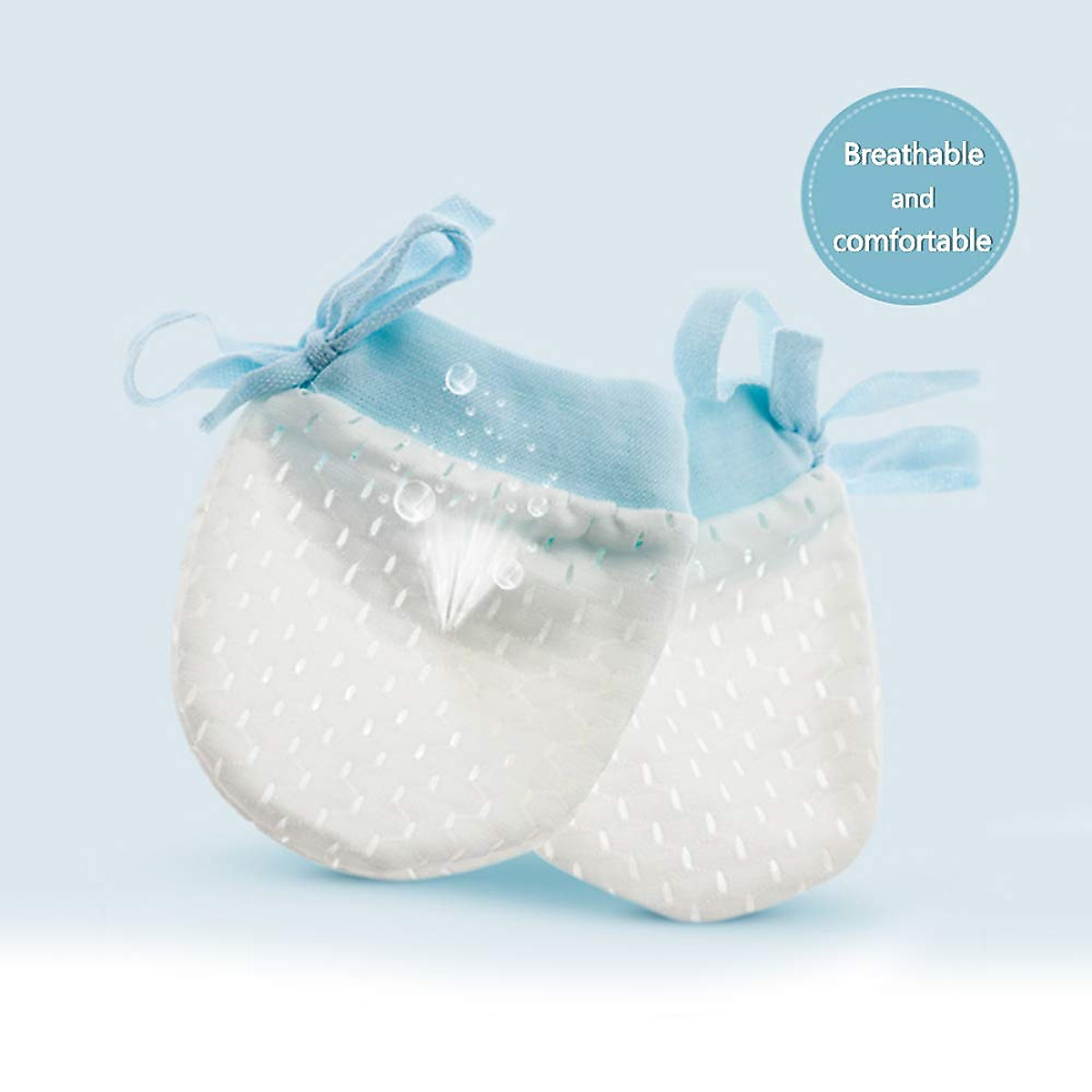 Chryvva Pack of 6 Baby Mesh Gloves Cotton No Scratch Mittens for Unisex (3Colors/6-12Months)