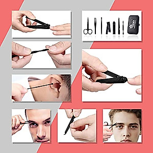 YADADA Manicure Set Nail Clippers Pedicure Kit -7 Pieces Stainless Steel Manicure Kit, Professional Grooming Kits, Nail Care Tools with Luxurious Travel Case(acrylic nail kit)