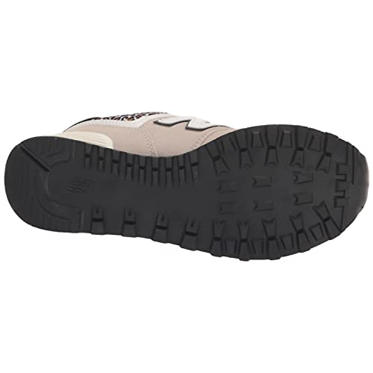 New Balance Women's 574 V2 Animal Print Sneaker, Grey/Black, 12