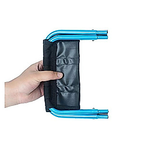 TRENTSNOOK Exquisite Camping Stool Multifunctional Lightweight Portable and Convenient Picnic Aluminum Alloy Chair Seat Outdoor Small Fishing Folding Durable Stool (Color : Dark Blue)