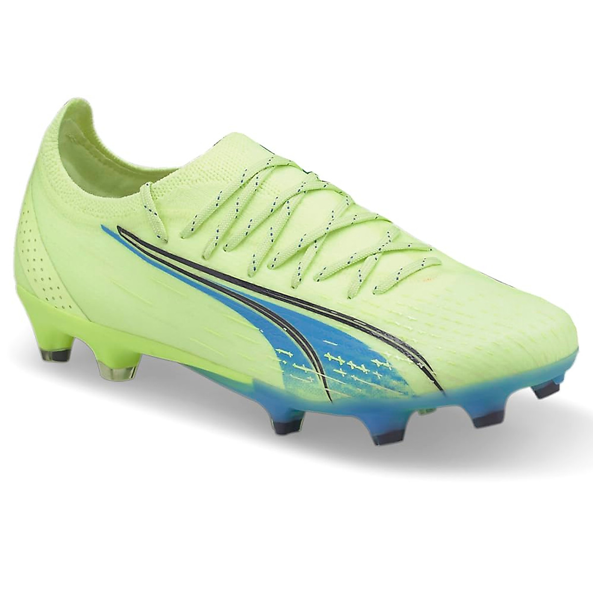 PUMA - Womens Ultra Ultimate Fg/Ag Shoes, Size: 6.5 M US, Color: Fizzy Light/Parisian Night/Blue Glimmer