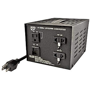 VCT VT-3000 Step Up Down Voltage Converter Power Transformer Converts Between 110 Volt and 220 Volts, 3000 Watt