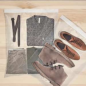 15 Pcs 20'' x 28'' Plastic Zipper Storage Bags Extra Large Plastic Bags 3.1 mil Clear Reclosable Storage Bags for storage