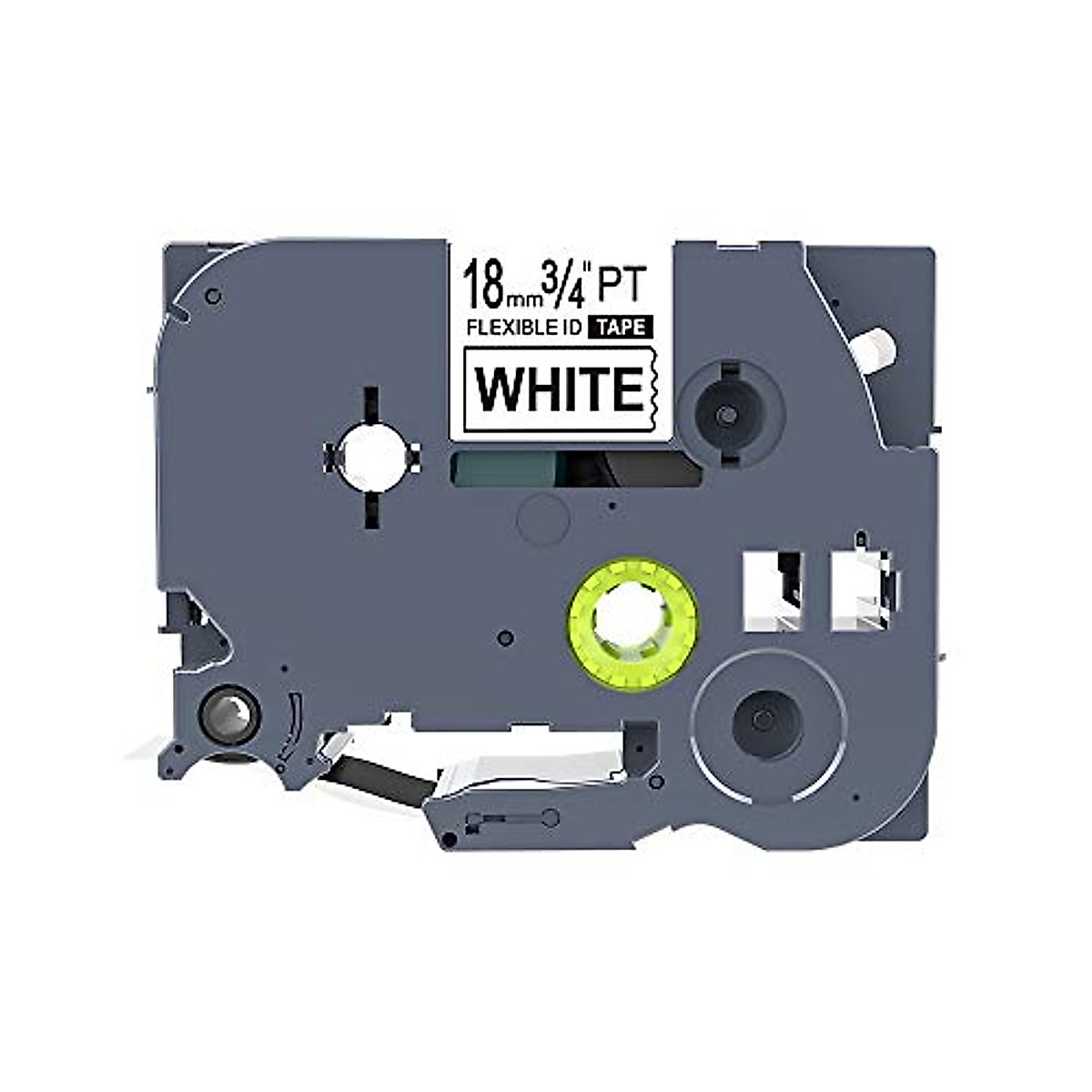 IDIK 1PK Black on White Flexible ID Cable and Wire Label Tape Compatible for Brother P-Touch TZe-FX241 TZ FX241 Tze FX241(18mm x 8m)