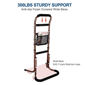 HEPO Chair Lift Assist Devices for Seniors with Multiple Handles, Height Adjustable Chair Stand Assist with Storage Pocket for Elderly Rise from Seated Position, Bed, Couch, Recliner Chair