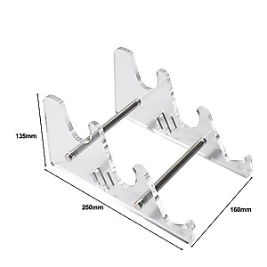 SUEHIODHY 1pcs Acrylic Keyboard Display Stand Clear 3-Tier Keyboards Storage Holder for Tablet Picture Frames