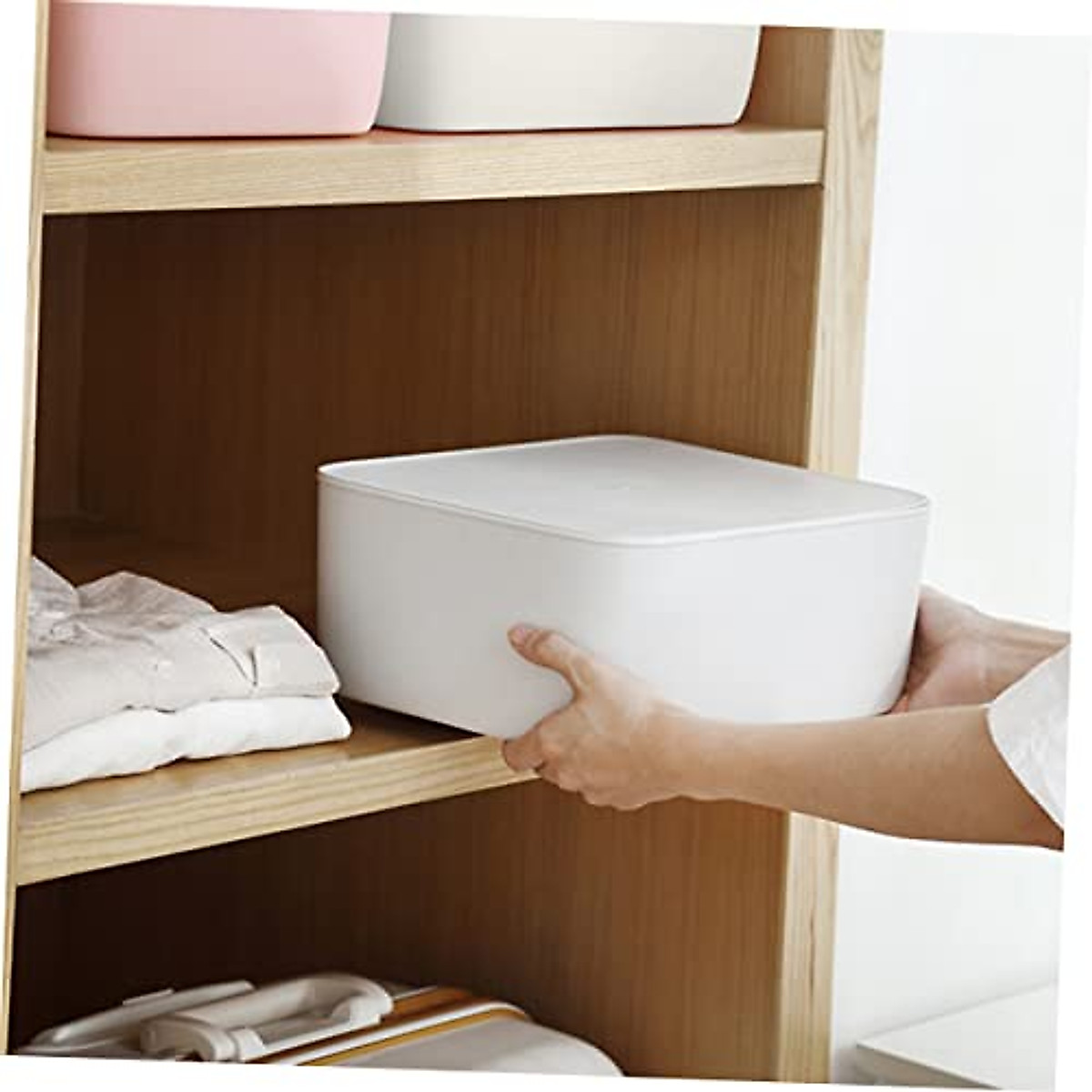 Zerodeko Box Plastic Storage Boxes Plastic Baskets Vanity Storage Organizer Bra Drawer Organizer Panties Drawer Organizer Underwear Storage Box Storage Basket Stackable Basket Divider Sock