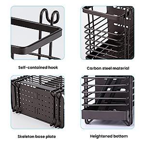 heylad Utensil Holder for Kitchen Counter- 8.1" x 4.2" x6.9" Large Utensils Holder For Farmhouse Cooking, Utensil Caddy Spatula Holder (2 Compartments )