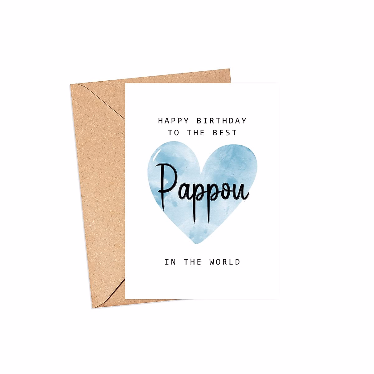 MoltDesigns Happy Birthday To The Best Pappou In The World Card - Pappou Birthday Card - Pappou Card - Father's Day Gift - Happy Birthday Card