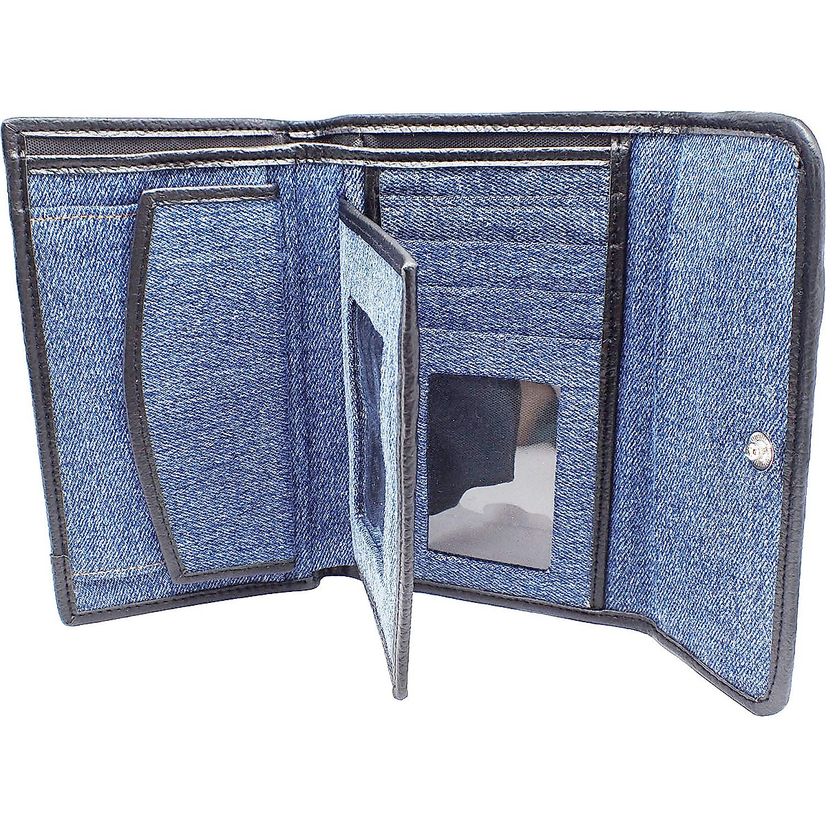 Bijoux de Ja Small Trifold Money Coin ID Window Card Holder Organizer Compact Wallet Purse for Women