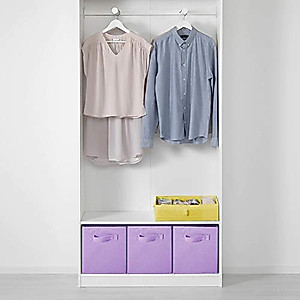 ShellKingdom Storage Bins, Foldable Fabric Storage Cubes And Cloth Storage Organizer Drawer For Closet And Toys Storage,2 Pack（Lavender）