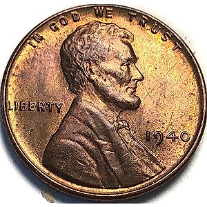 1940 P Lincoln Wheat Cent Red BU MS Penny Seller Mint State