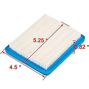 Dxent 491588S Air Filter 491588 399959 for Briggs and Stratton 625e 675ex 725ex Troy-Bilt TB110 TB230 TB130 TB210 3.5-6.75 Gross HP LG491588JD Push Lawn Mower w Pre Filter Fuel Filter Spark Plug