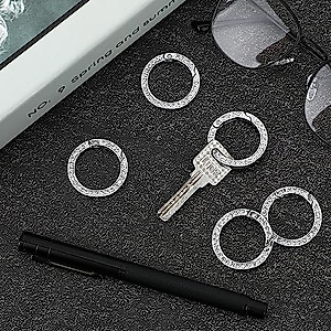 Rhinestone Spring O Rings,10 Pack Key Ring Clips Round Carabiner Metal Round Spring Buckle Silver Keychain Rings Zinc Alloy Spring Rings Metal O Rings for Keychain,Backpack,Shoulder Bag,Pet Harness