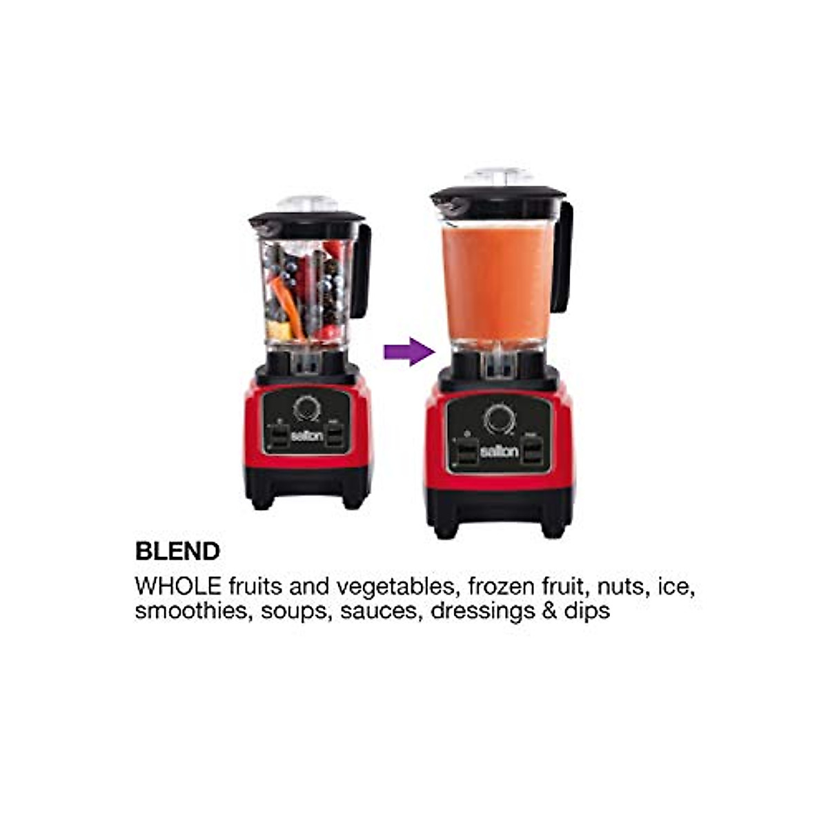 Salton Compact Power, Red Blender, 1.2 Liters (BL1638R)