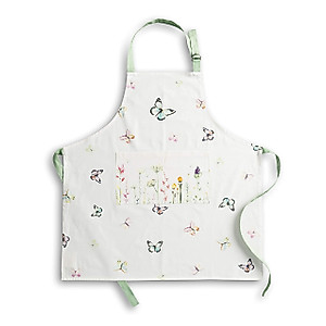 Maison d' Hermine Botanical Fresh Bundle Set 100% Cotton Apron (27.50" by 31.50") Set of 3 Kitchen Towels (20" by 27.5") and Oven Mitt (7.5" by 13")/Pot Holder (8" by 8")