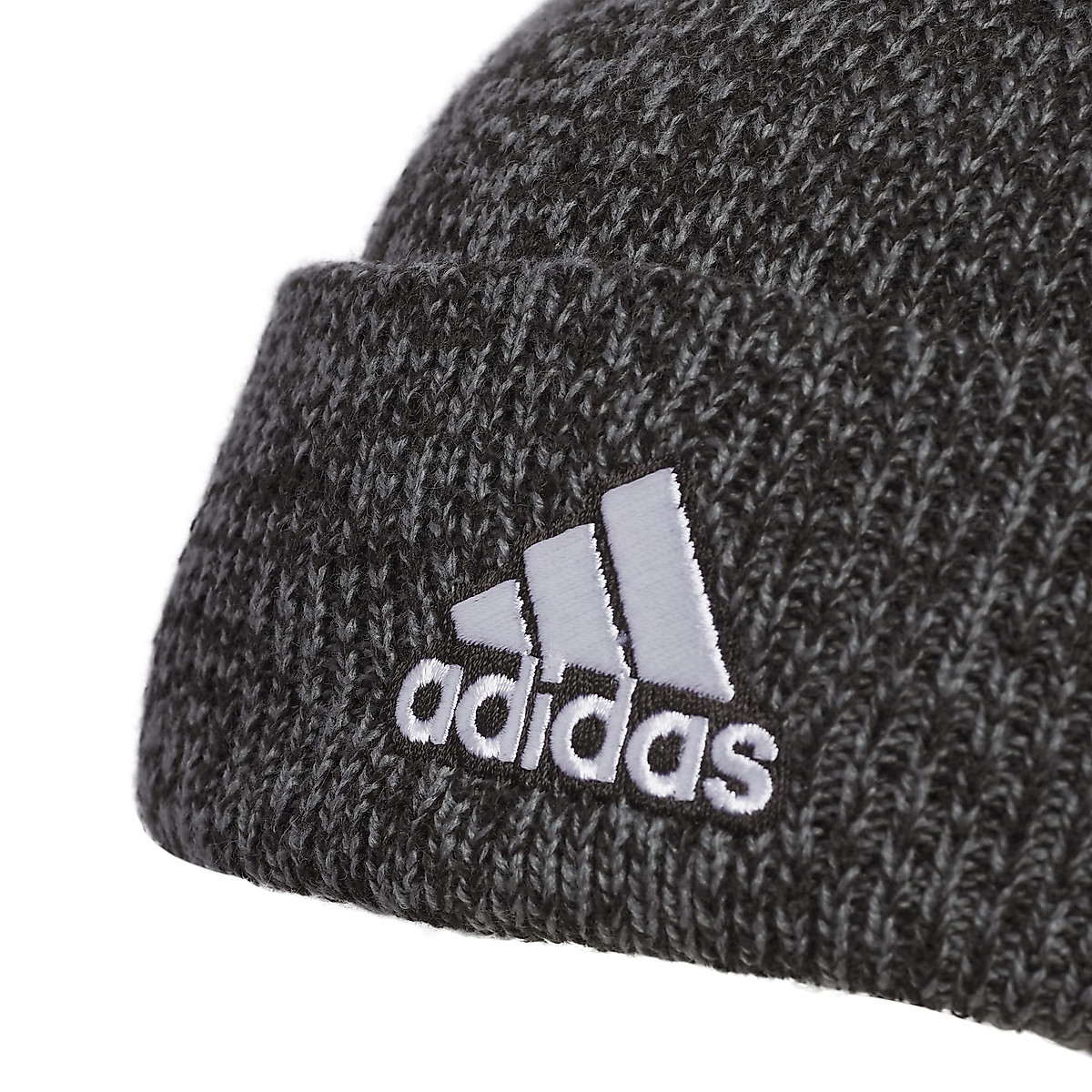 adidas Men's Team Issue Fold Beanie, Discontinued, Black-Onix Grey/White F23, One Size