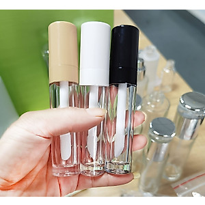 COSIDEA 14pcs empty 8ml big wand lip gloss tube concealer tube packing (Black)